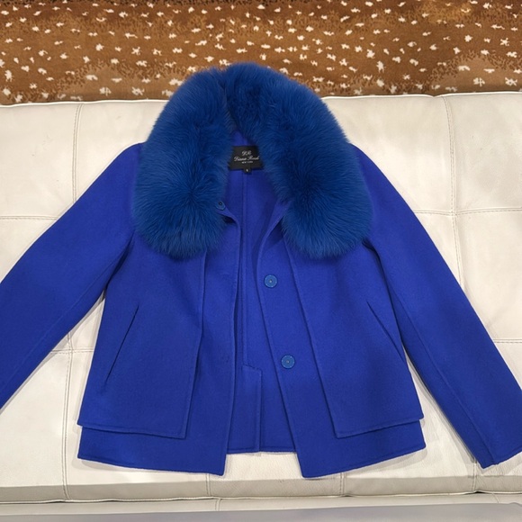 diana rosh | Jackets & Coats | Diana Rosh New York Royal Blue Fur ...